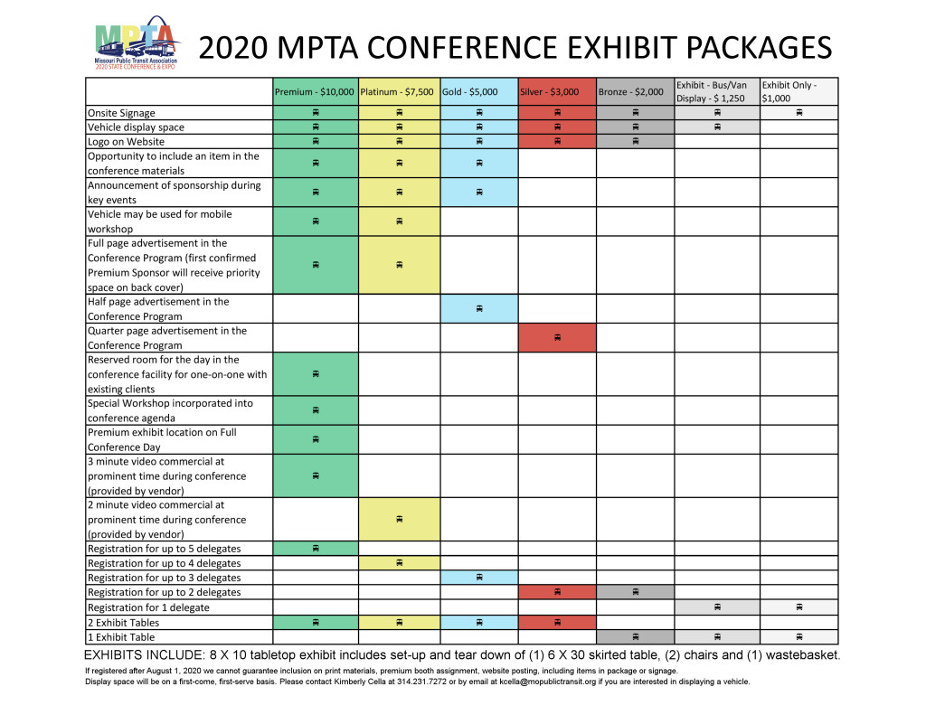 MPTA 2020 EXHIBIT PACKAGES - Missouri Public Transit Association