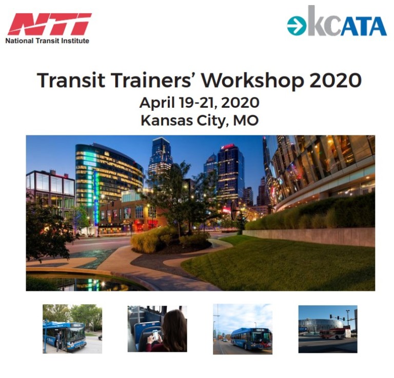 NTI Hosting Transit Trainers’ Workshop April 19-21, 2020 - Missouri ...
